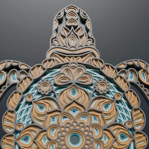 Turtle Multilayer SVG. Laser Cut File. Layer Construction. Plywood ...