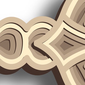 Cross Multilayer SVG/ Cross Cut File/ 3D Layer/ Plywood Cutting/ Paper ...