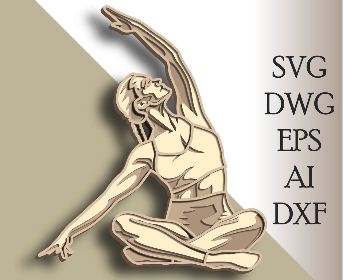 Yoga Multilayer SVG/ Yoga Cut File/ 3D Layer/ Plywood Cutting/ - Etsy