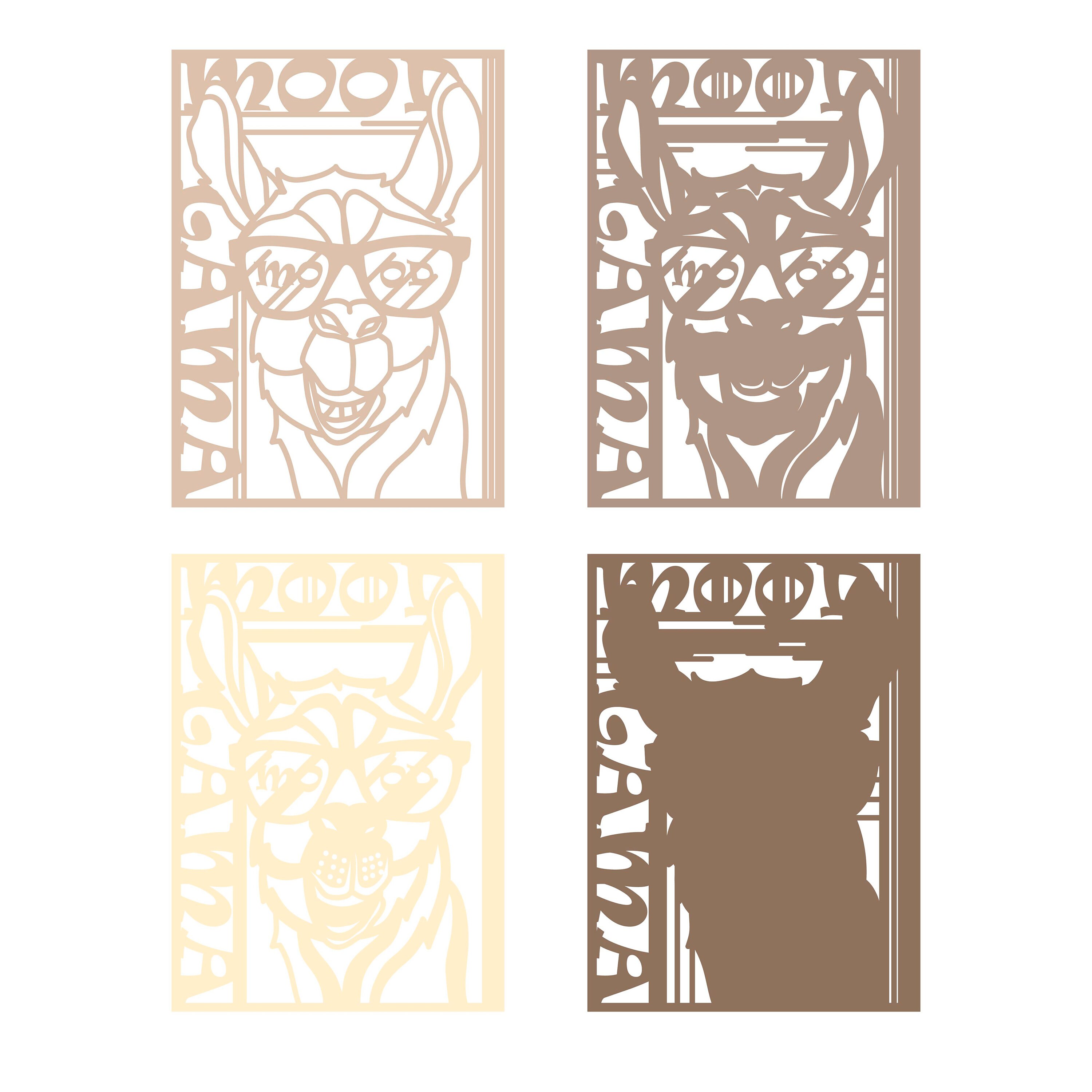 Lama Multilayer SVG/ Lama Cut File/ 3D Layer/ Plywood Cutting/ - Etsy