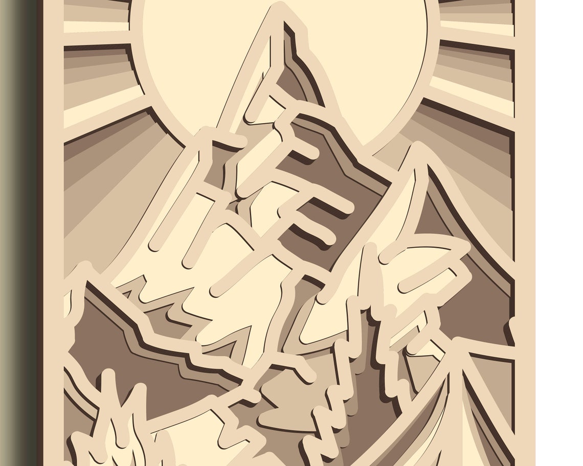 Nature Multilayer SVG/ Nature Cut File/ 3D Layer/ Plywood - Etsy