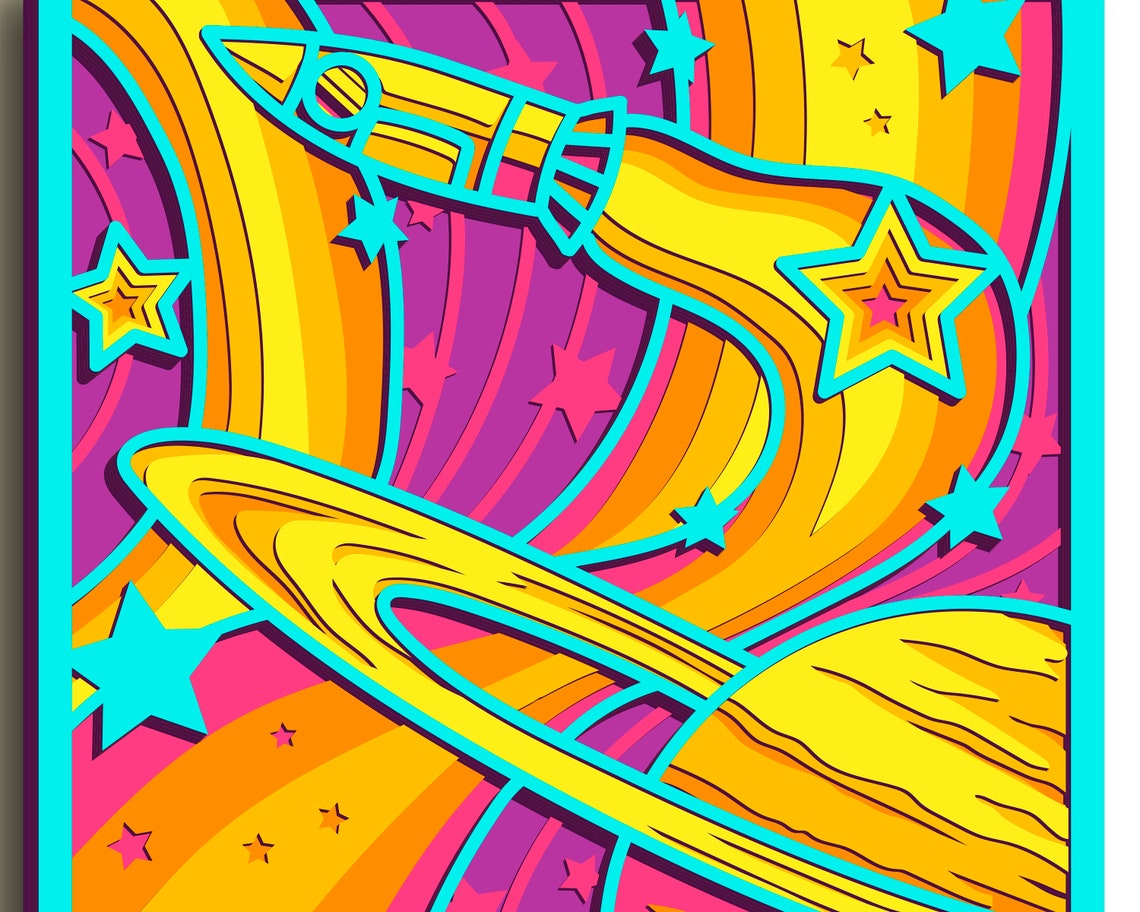Space Bundle Multilayer SVG/ Space Bundle Cut File/ 3D Layer/ - Etsy