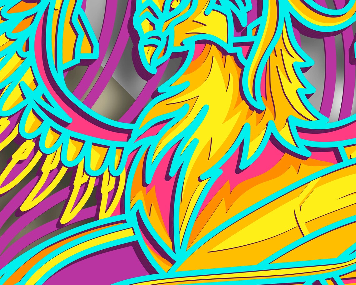 Phoenix Multilayer SVG/ Phoenix Cut File/ 3D Layer/ Plywood - Etsy