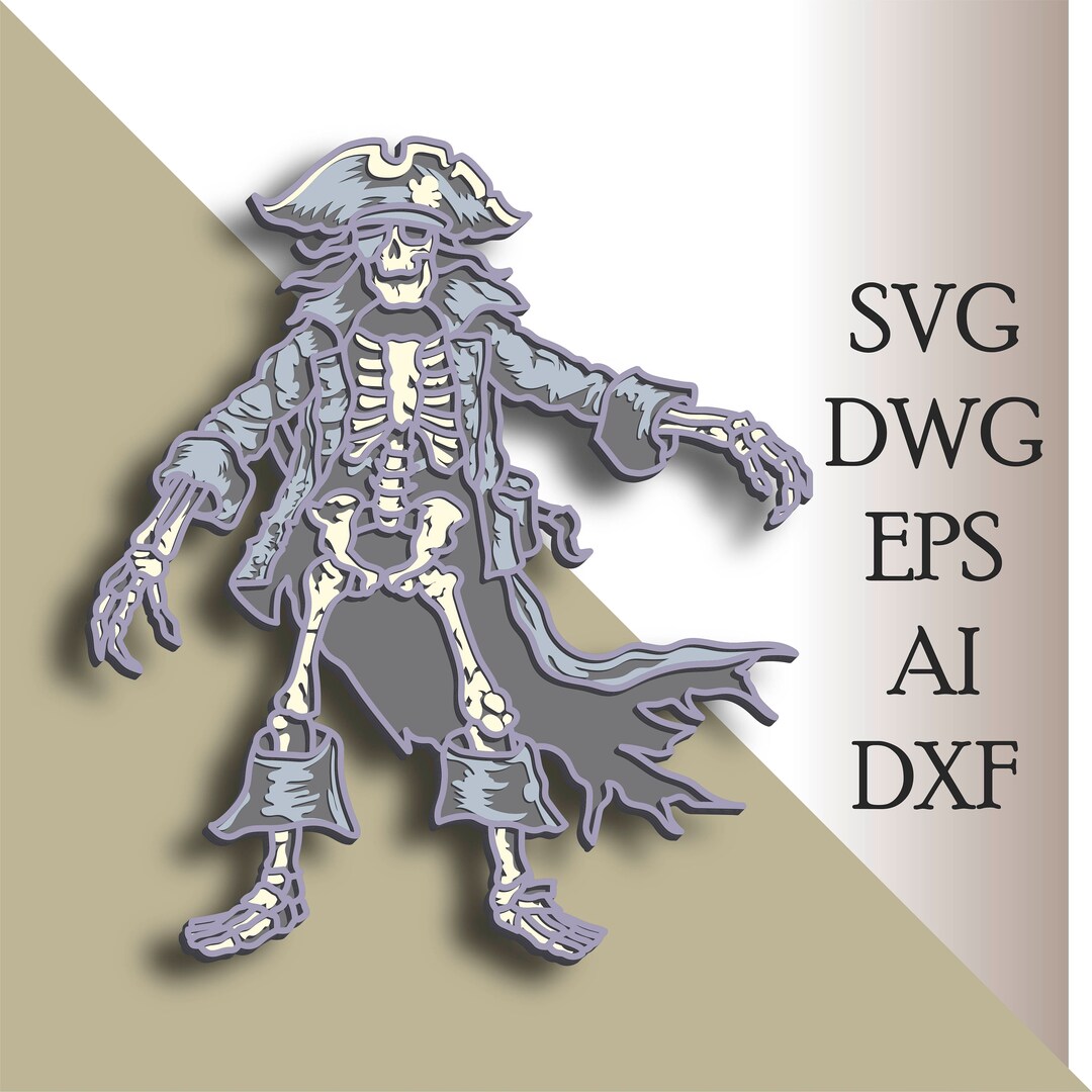 Pirate Multilayer SVG/ Pirate Mandala Cut File/ 3D Layer/ Plywood ...