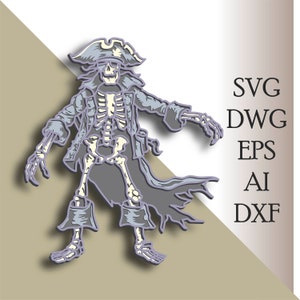 Pirate Multilayer SVG/ Pirate Mandala Cut File/ 3D Layer/ Plywood ...