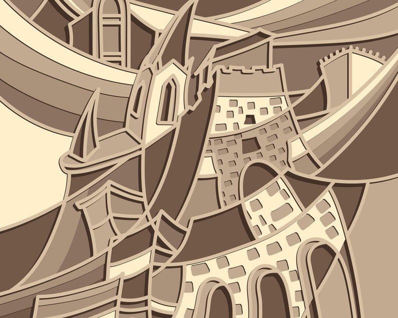 Castle Multilayer SVG/ Castle Cut File/ 3D Layer/ Plywood - Etsy