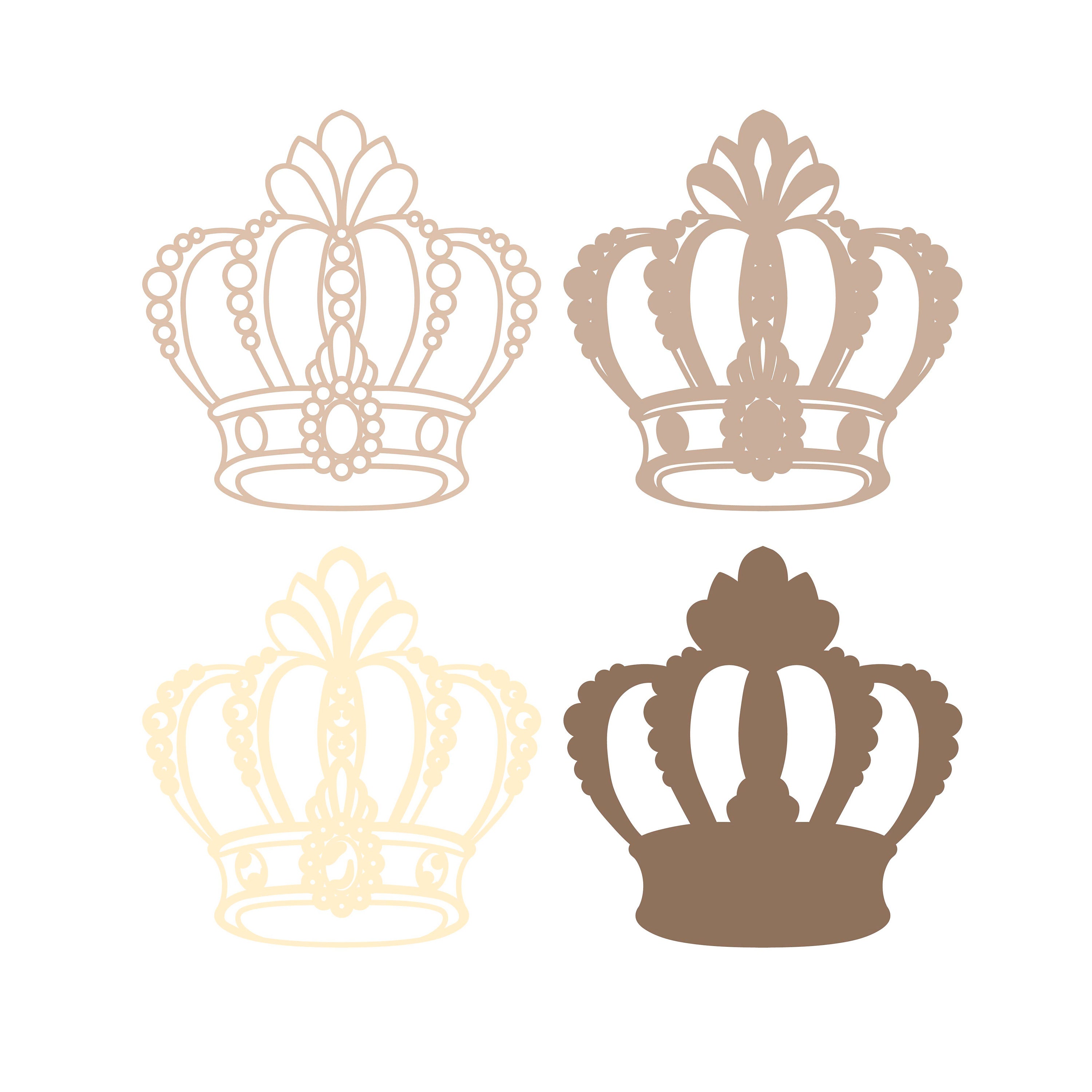 Crown multilayer SVG/ Crown cut file/ 3D layer/ Plywood | Etsy