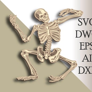 Skeleton Multilayer SVG/ Skeleton Mandala Cut File/ 3D Layer/ Plywood ...