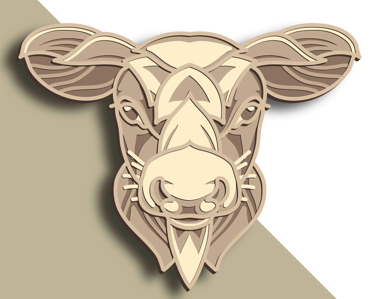 Cow Multilayer SVG/ Cow Cut File/ 3D Layer/ Plywood Cutting/ - Etsy