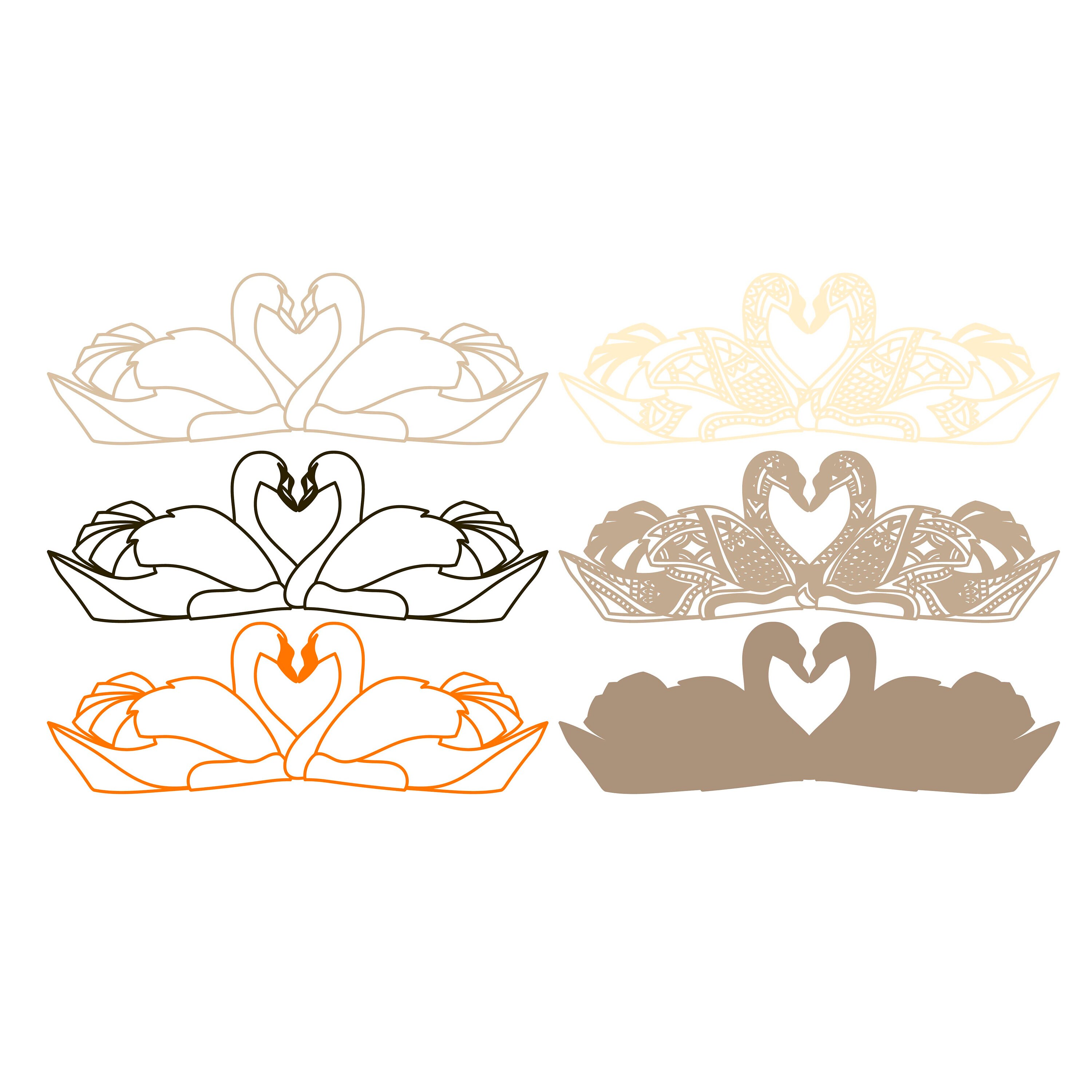 Swan multilayer SVG/ Swan cut file/ 3D layer/ Plywood cutting/ | Etsy