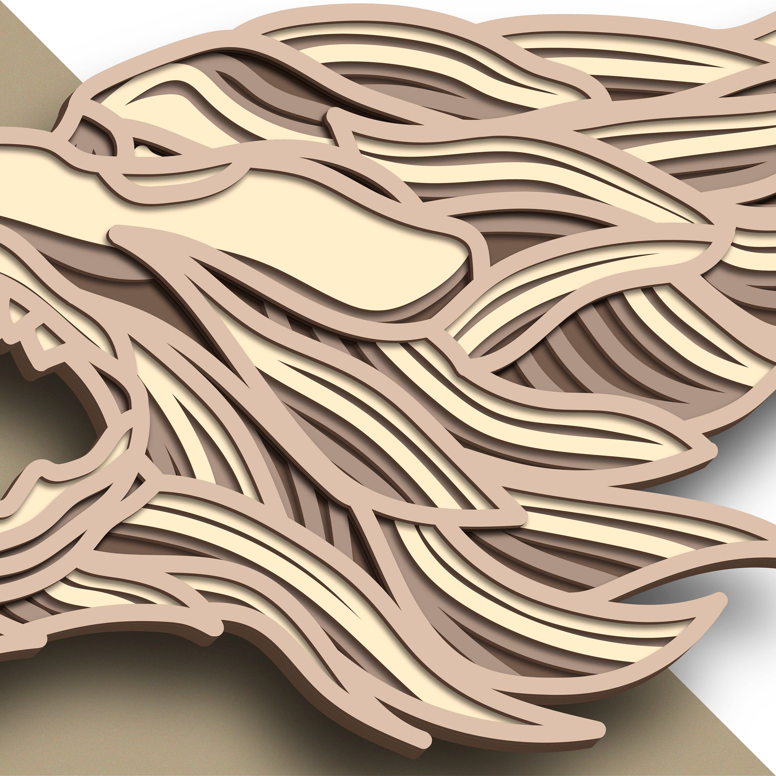 Wolf Multilayer SVG/ Wolf Cut File/ 3D Layer/ Plywood Cutting/ - Etsy ...