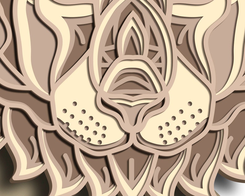 Tiger Head Multilayer SVG/ Tiger Cut File/ 3D Layer/ Plywood | Etsy