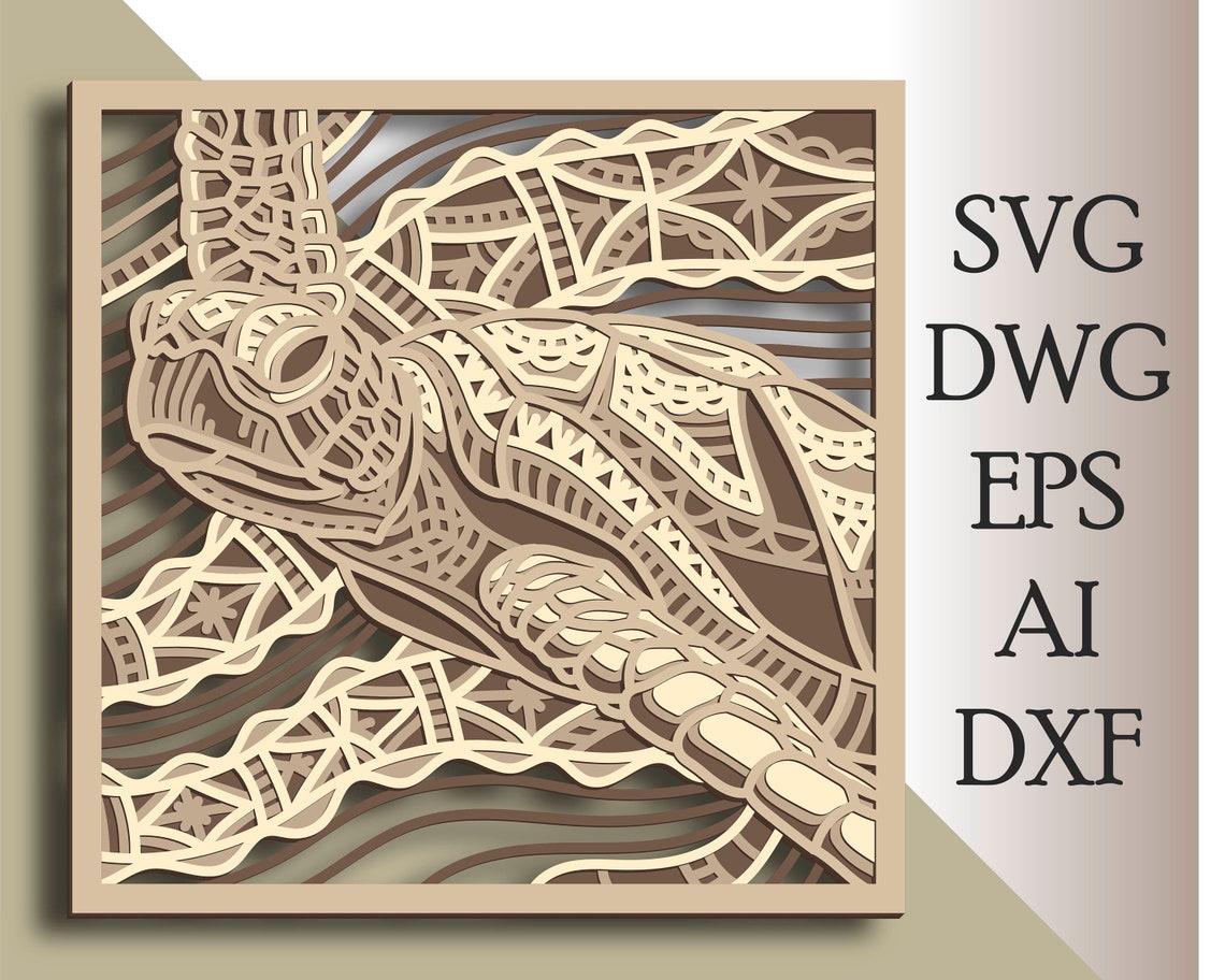 Turtle Multilayer SVG/ Turtle Cut File/ 3D Layer/ Plywood - Etsy