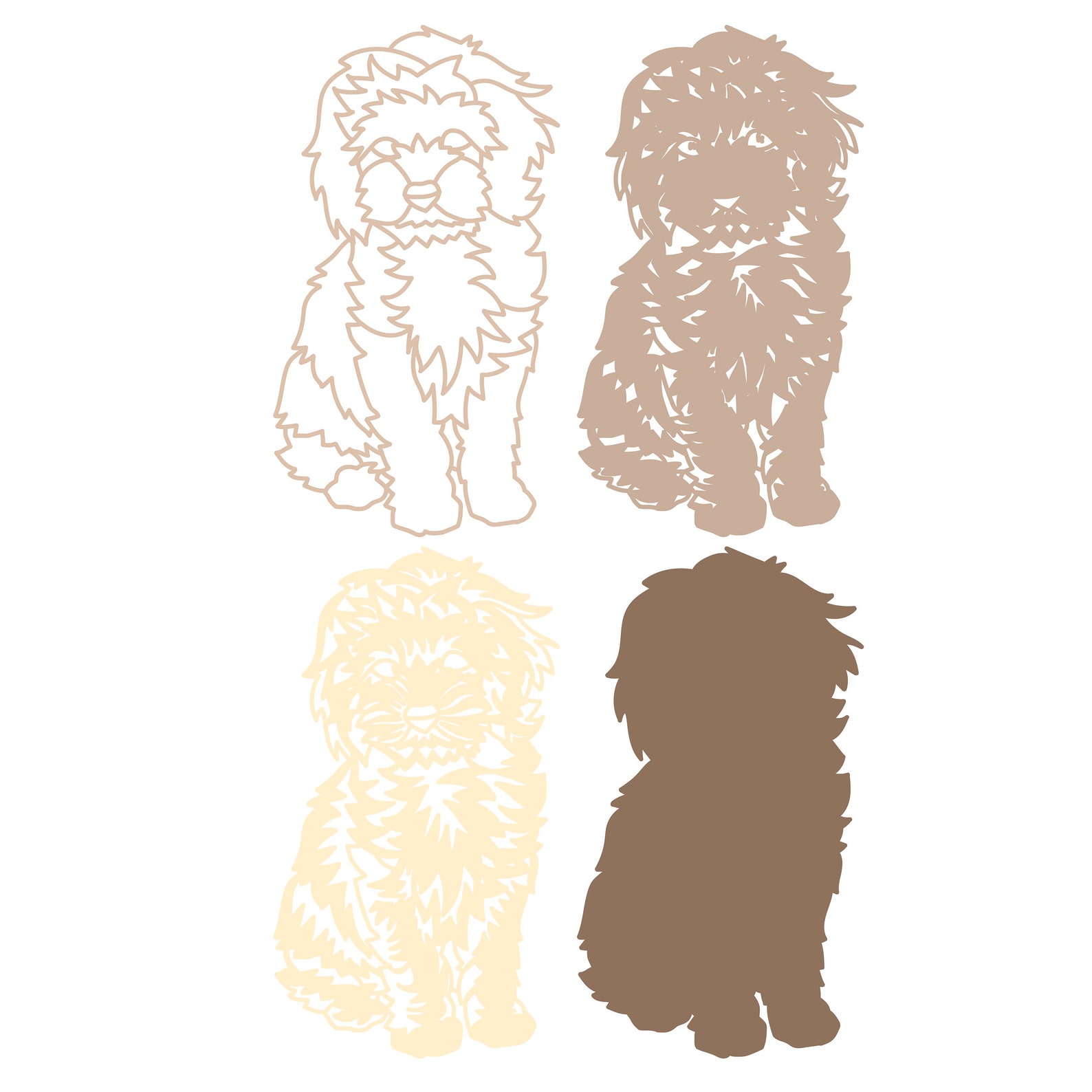 Goldendoodle Multilayer SVG/ Goldendoodle Cut File/ 3D Layer/ | Etsy
