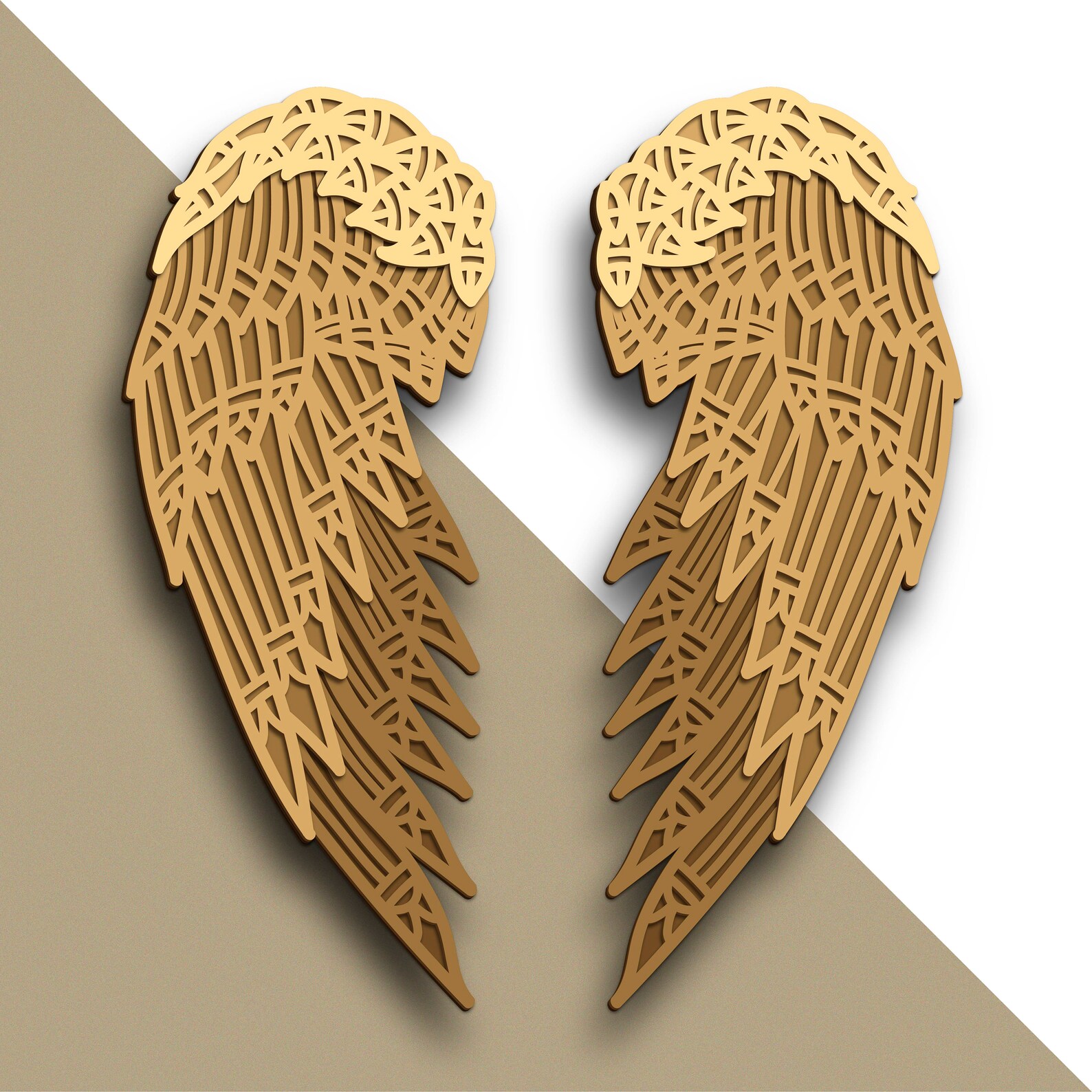 Wings Multilayer SVG/ Wings Cut File/ 3D Layer/ Plywood | Etsy