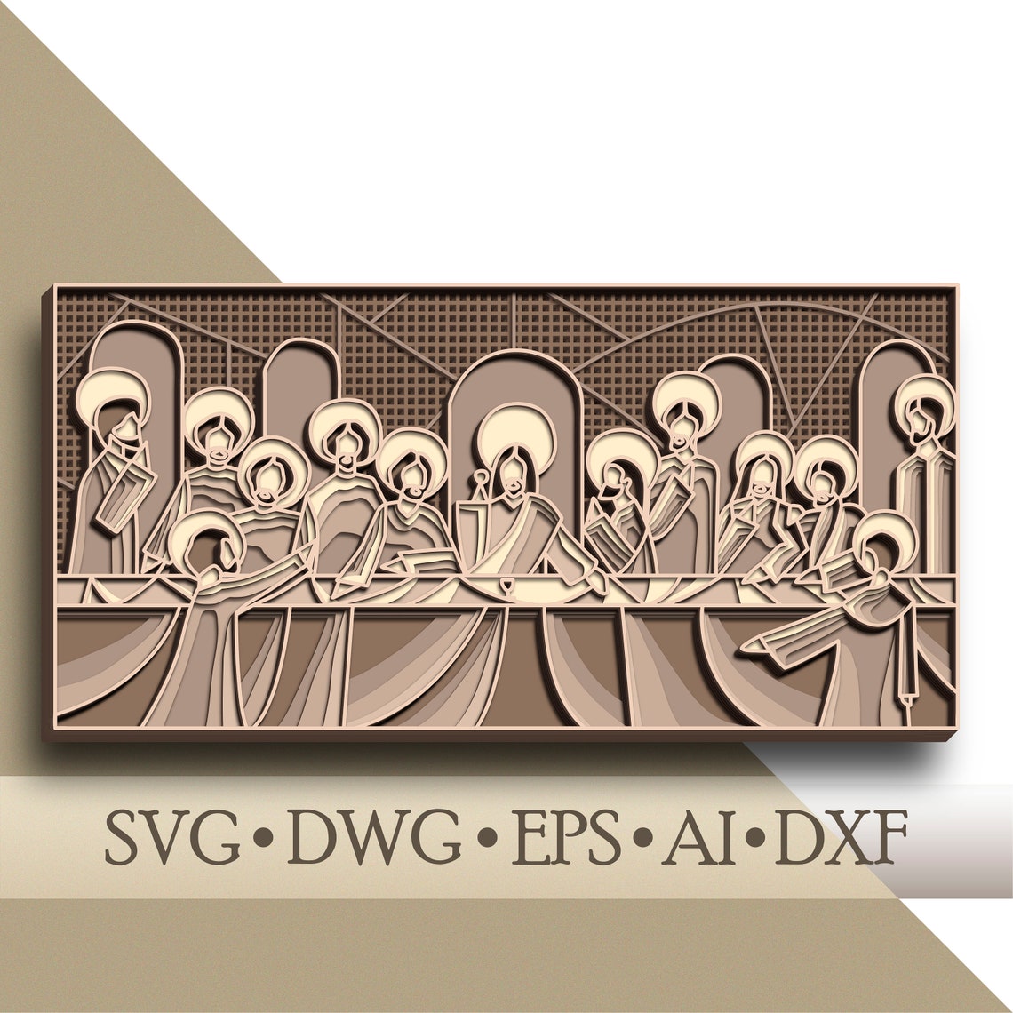 The Last Supper Multilayer SVG/ the Last Supper Cut File/ 3D | Etsy India