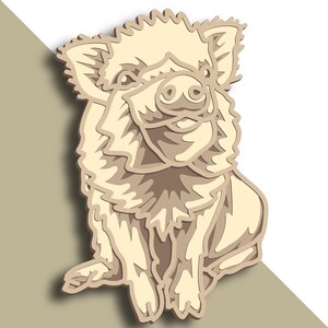 Pig Multilayer SVG/ Pig Cut File/ 3D Layer/ Plywood Cutting/ Paper ...