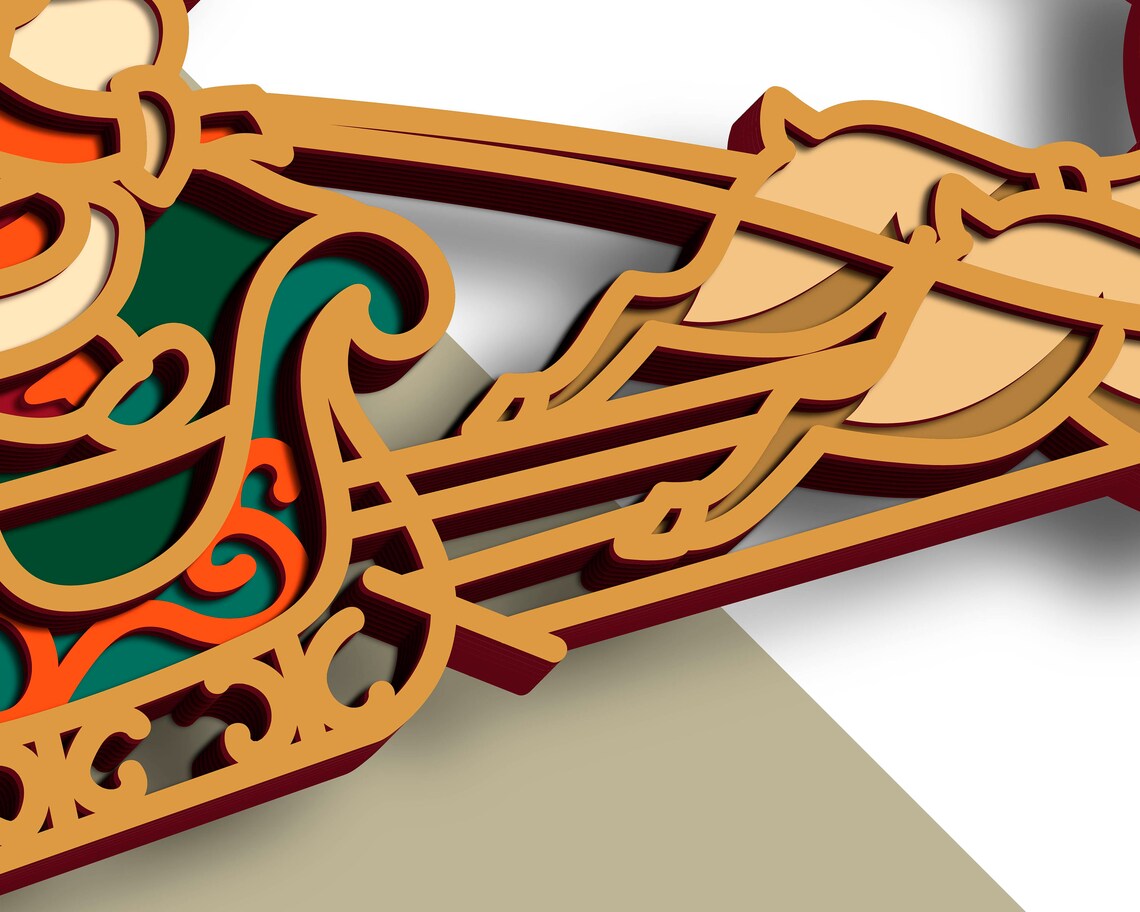 Santa Multilayer SVG. Laser Cut File. Layer Construction. Plywood ...