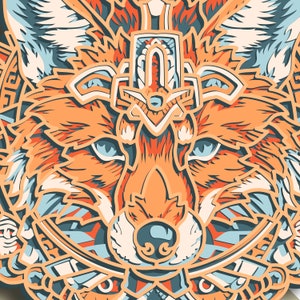 Fox Multilayer SVG. Laser Cut File. Layer Construction. Plywood Cutting ...