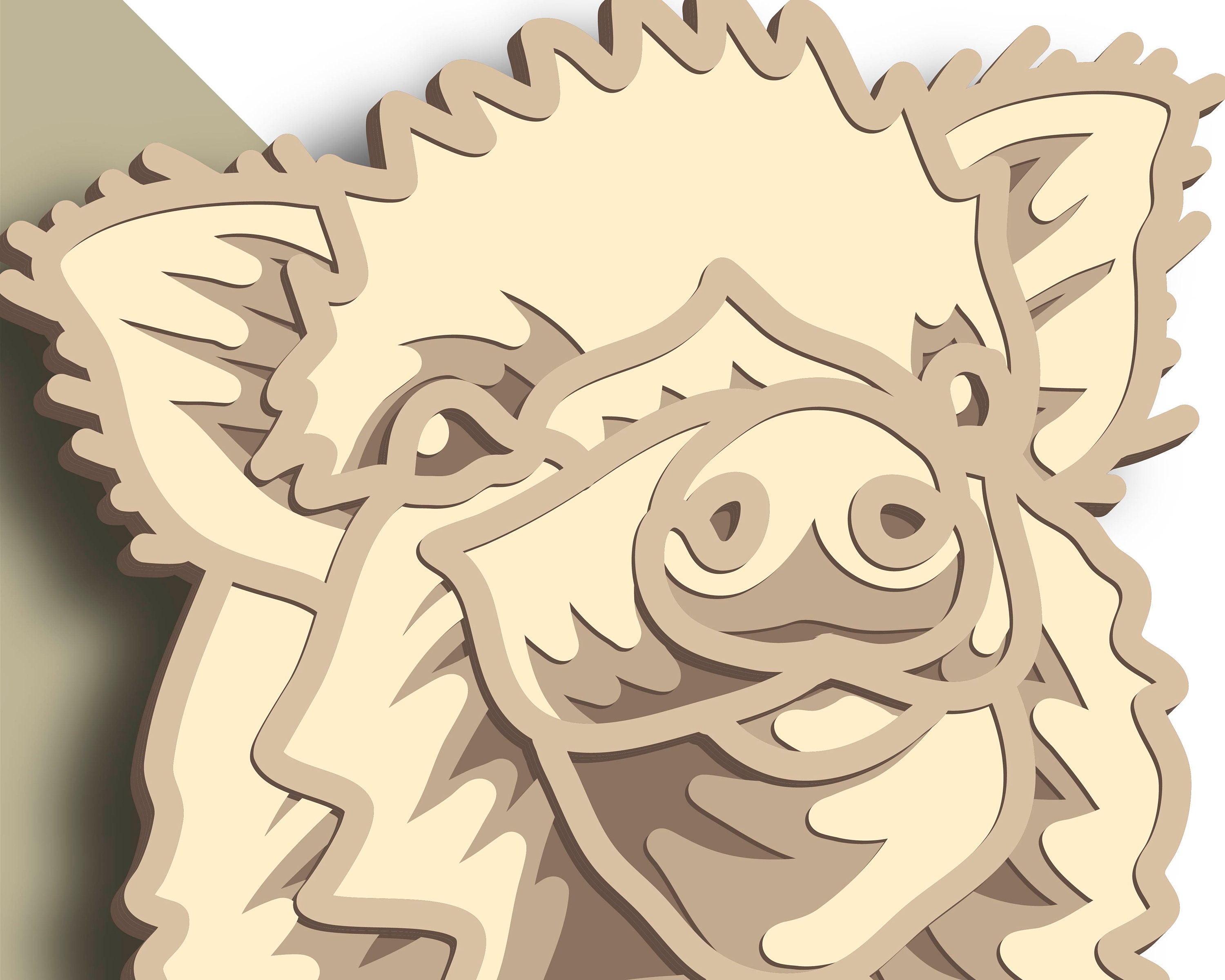 Pig Multilayer SVG/ Pig Cut File/ 3D Layer/ Plywood Cutting/ | Etsy