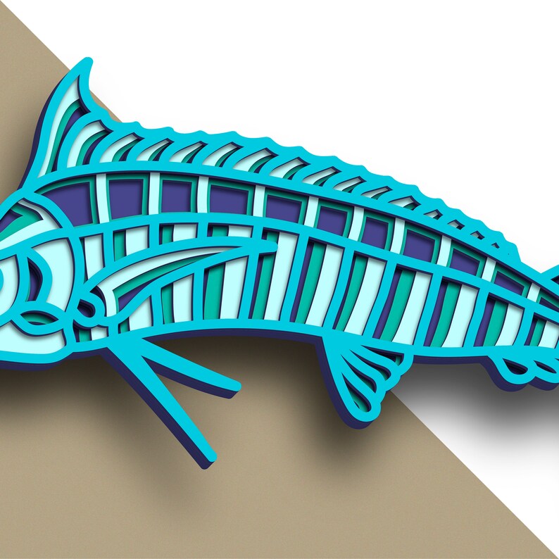 Marlin Multilayer SVG/ Marlin Cut File/ 3D Layer/ Plywood - Etsy