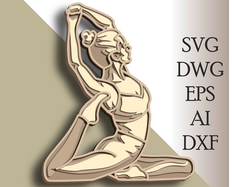 Yoga Multilayer SVG/ Yoga Cut File/ 3D Layer/ Plywood Cutting/ - Etsy