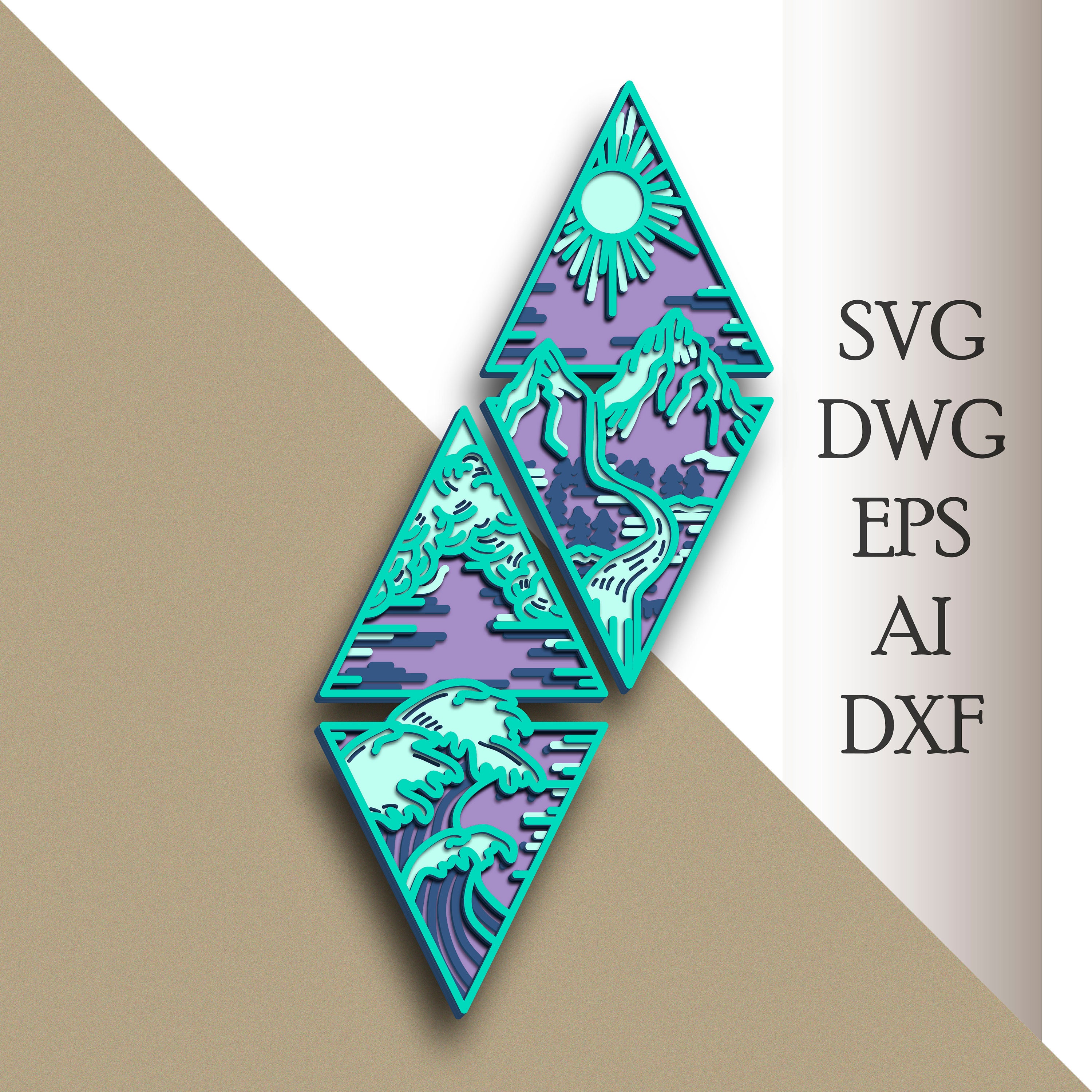 Nature Multilayer SVG/ Nature Cut File/ 3D Layer/ Plywood - Etsy