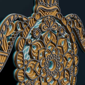 Turtle Multilayer SVG. Laser Cut File. Layer Construction. Plywood ...