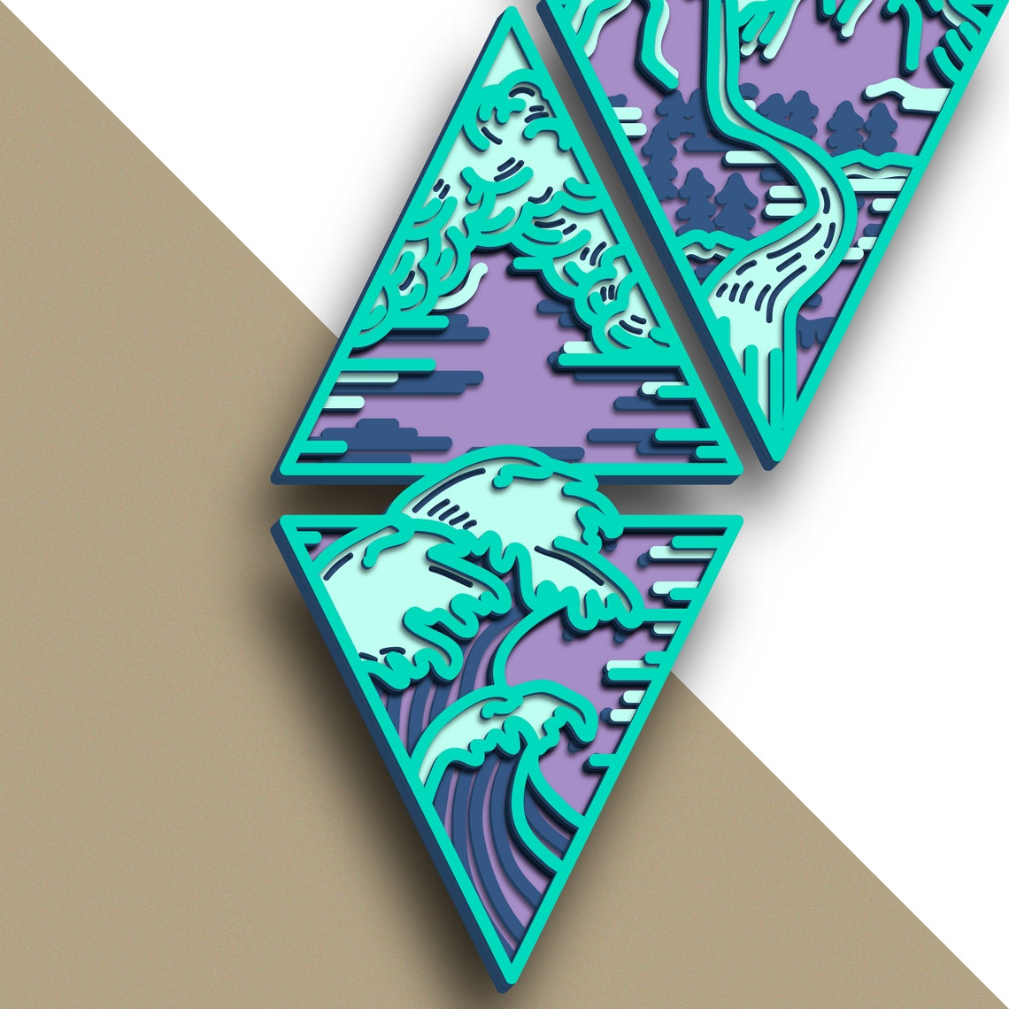 Nature Multilayer SVG/ Nature Cut File/ 3D Layer/ Plywood - Etsy