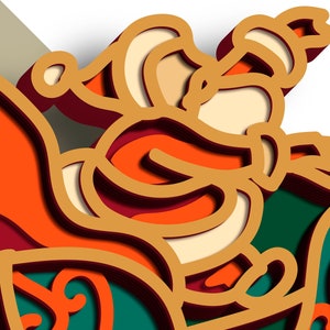 Santa Multilayer SVG. Laser Cut File. Layer Construction. Plywood ...