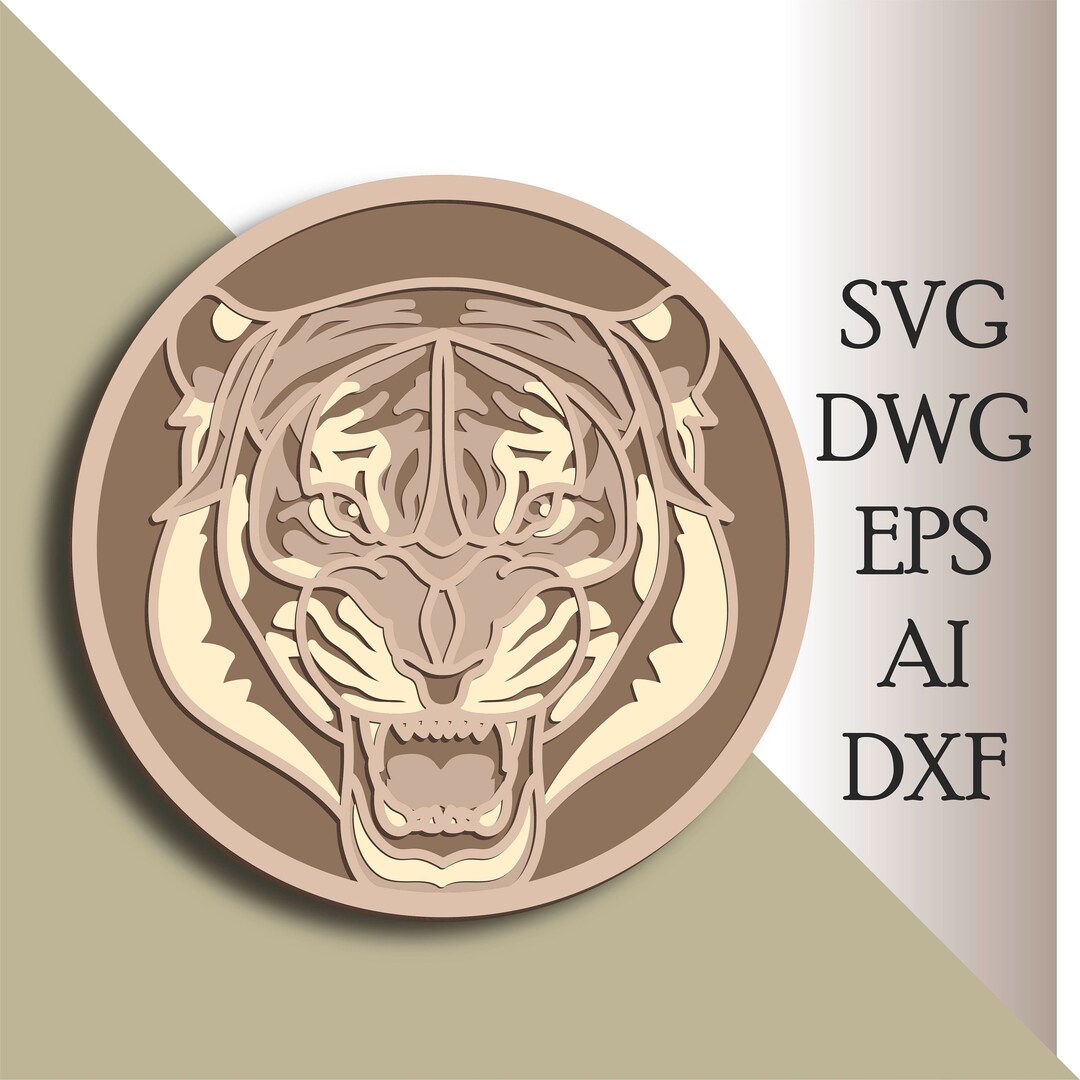 Buy Tiger Head Multilayer SVG/ Tiger Cut File/ 3D Layer/ Plywood ...