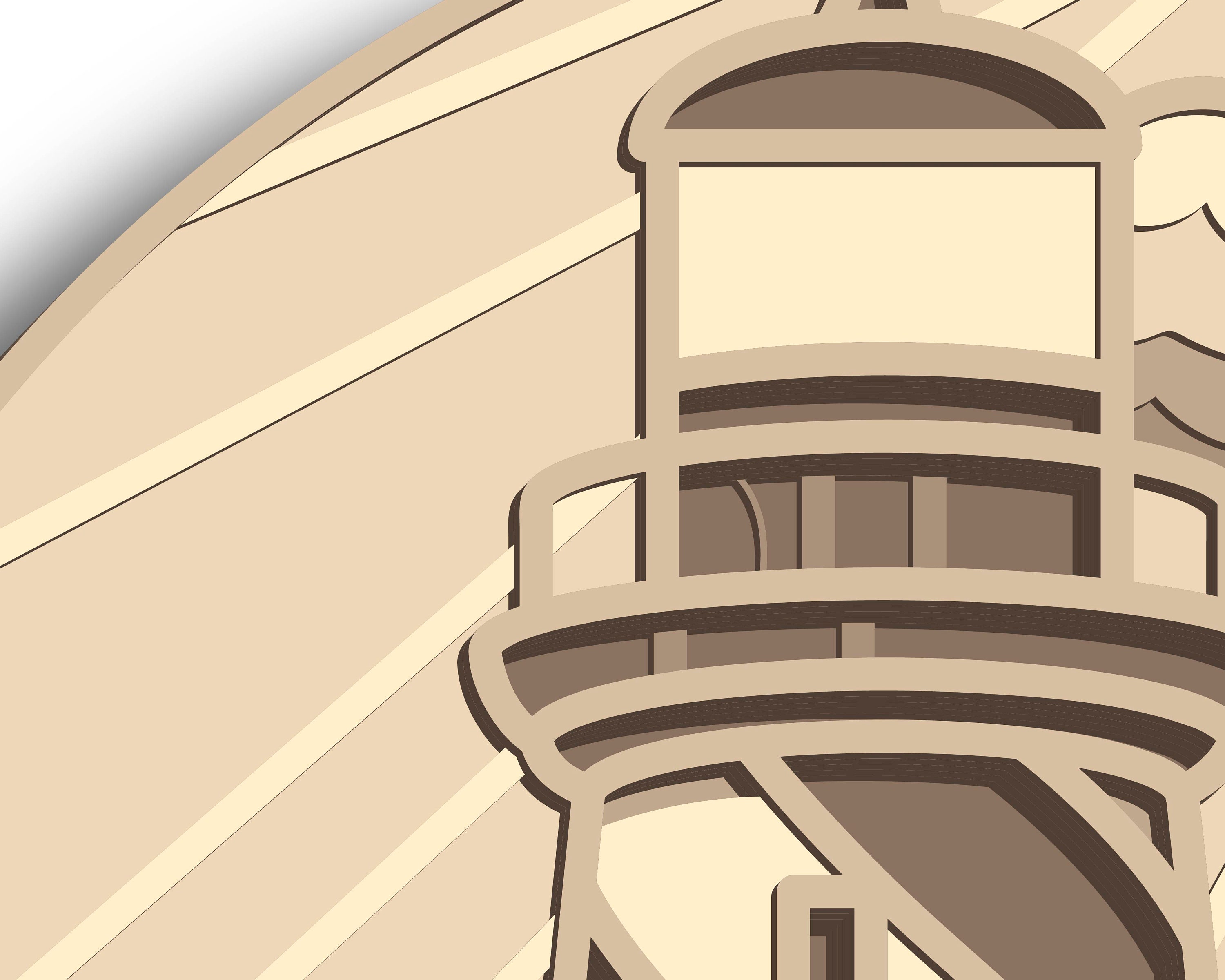3D Lighthouse Multilayer SVG. Laser Cut File. Layer Construction ...