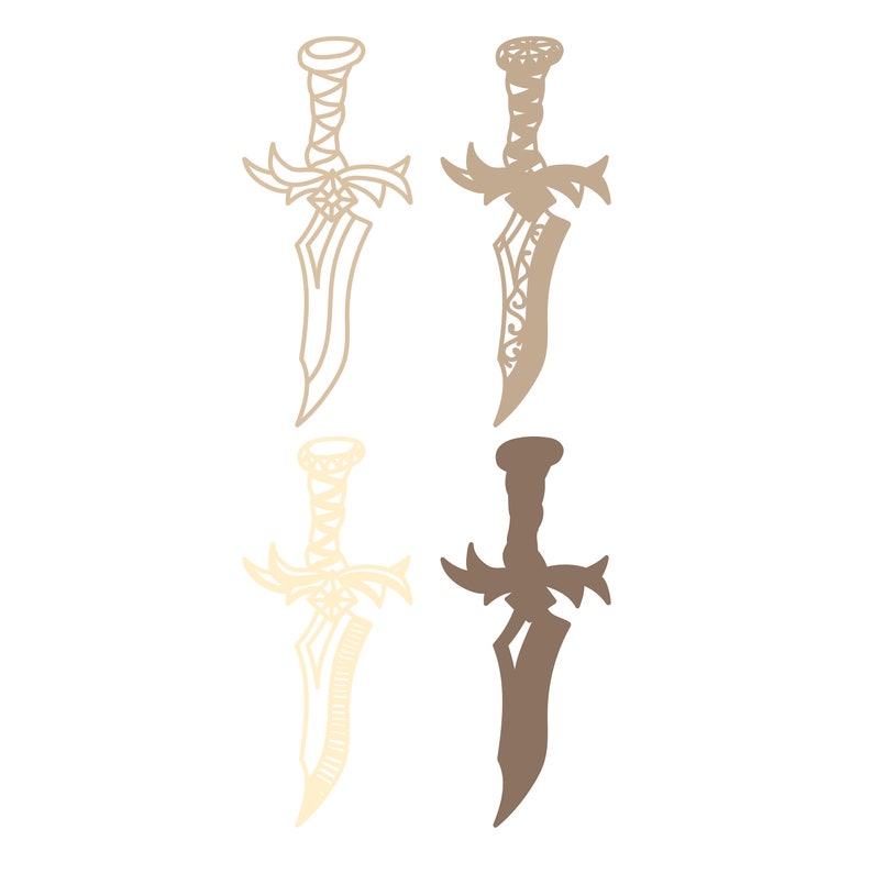 Knife Multilayer SVG/ Knife Cut File/ 3D Layer/ Plywood Cutting/ Paper ...