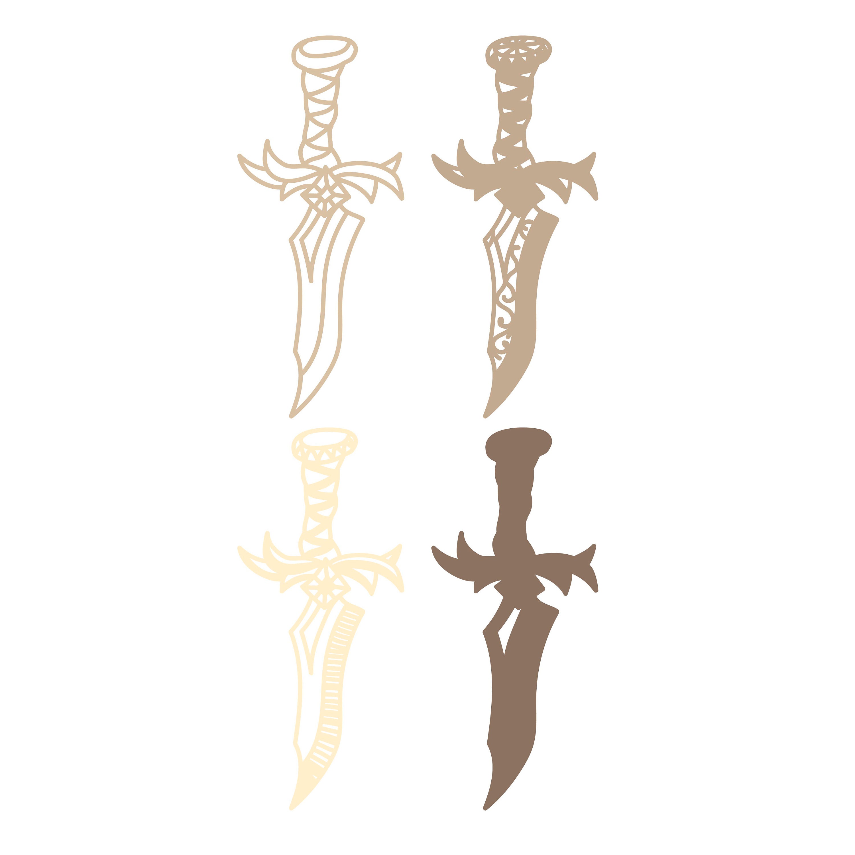 Knife Multilayer SVG/ Knife Cut File/ 3D Layer/ Plywood - Etsy Canada