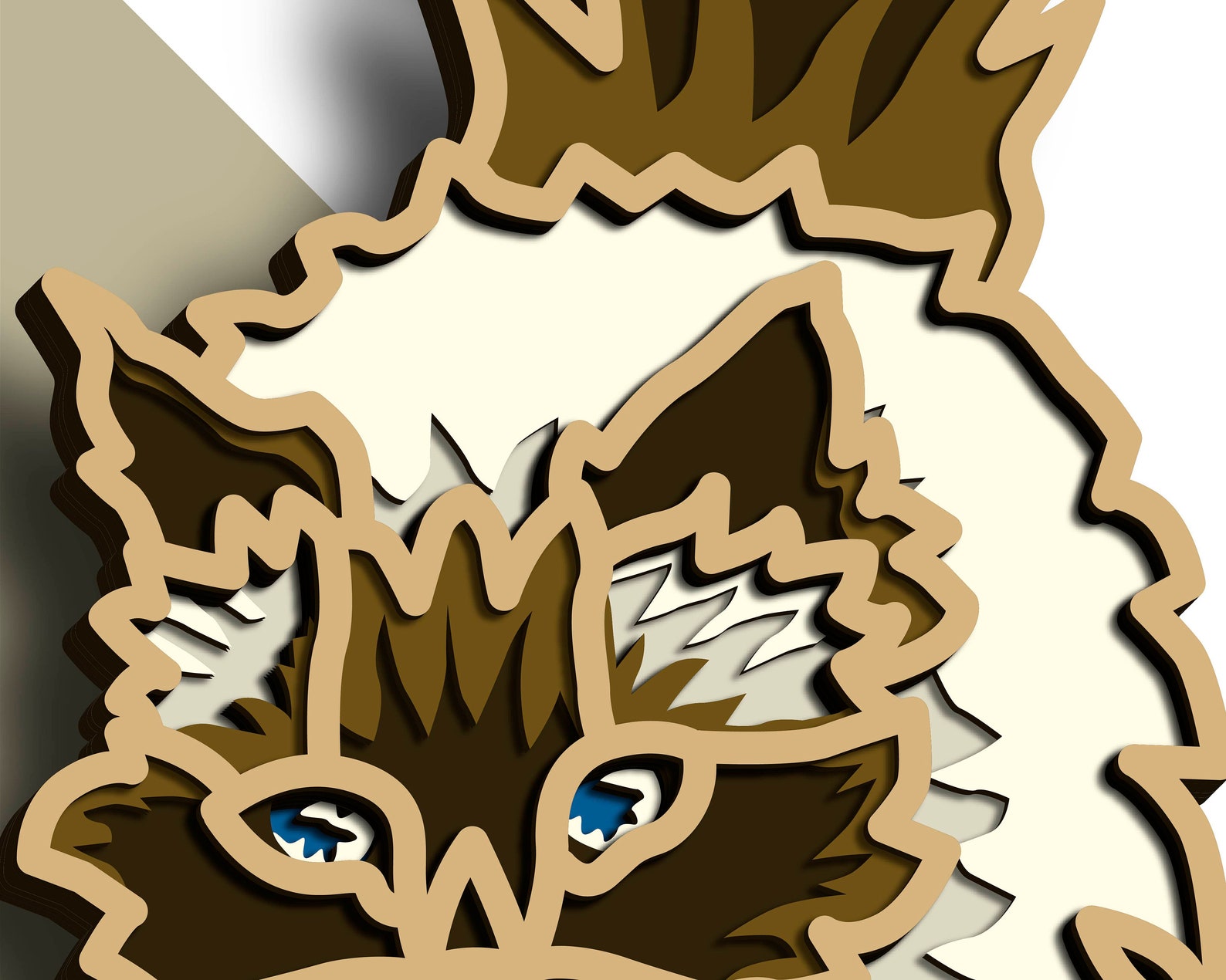 Cat Multilayer SVG/ Cat Cut File/ 3D Layer/ Plywood Cutting/ | Etsy