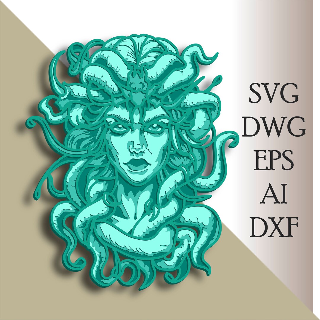 Medusa Multilayer SVG/ Medusa Cut File/ 3D Layer/ Plywood Cutting ...