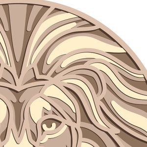 Lion Multilayer SVG/ Lion Cut File/ 3D Layer/ Plywood Cutting/ Paper ...