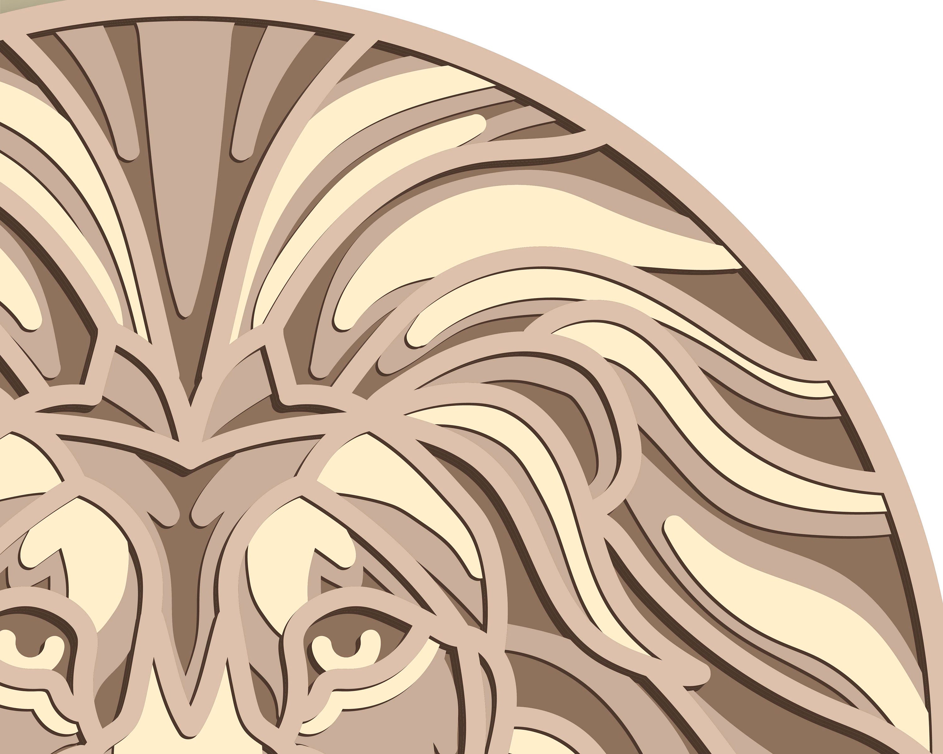 Lion Multilayer SVG/ Lion Cut File/ 3D Layer/ Plywood Cutting/ | Etsy UK