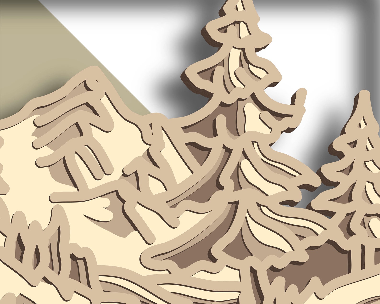 Nature Multilayer SVG/ Nature Cut File/ 3D Layer/ Plywood - Etsy