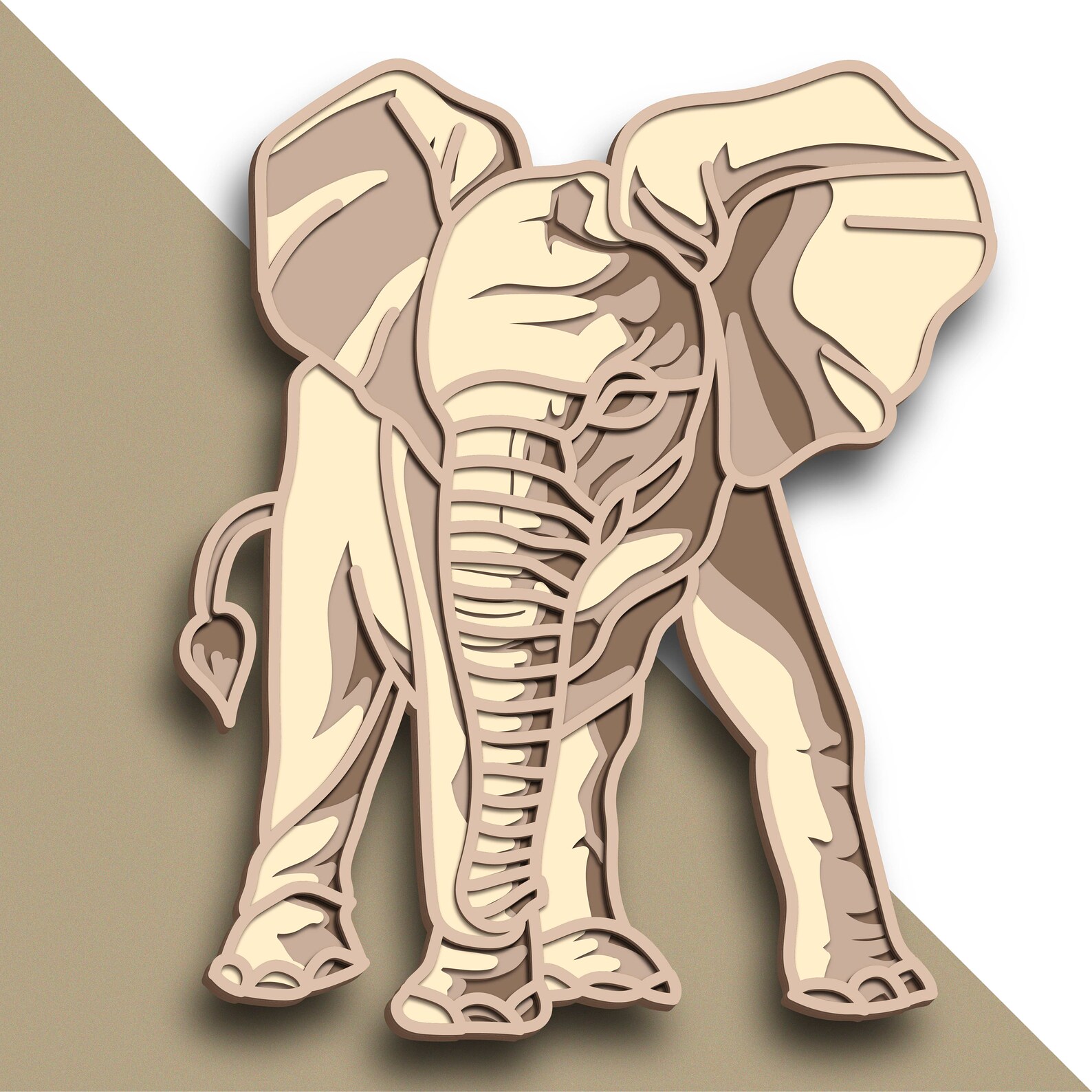 Elephant Multilayer SVG/ Elephant Cut File/ 3D Layer/ Plywood - Etsy