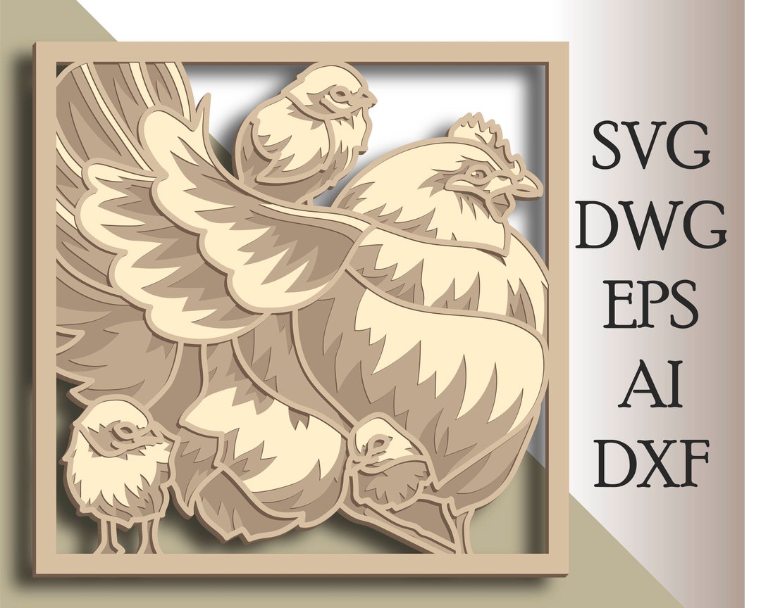 Chicken Multilayer SVG/ Chicken Cut File/ 3D Layer/ Plywood - Etsy
