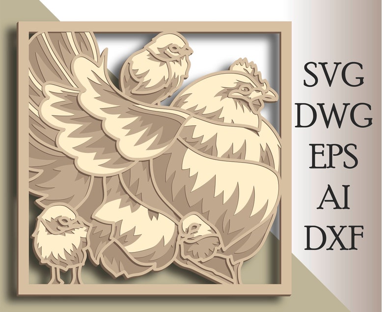 Chicken Multilayer SVG/ Chicken Cut File/ 3D Layer/ Plywood - Etsy