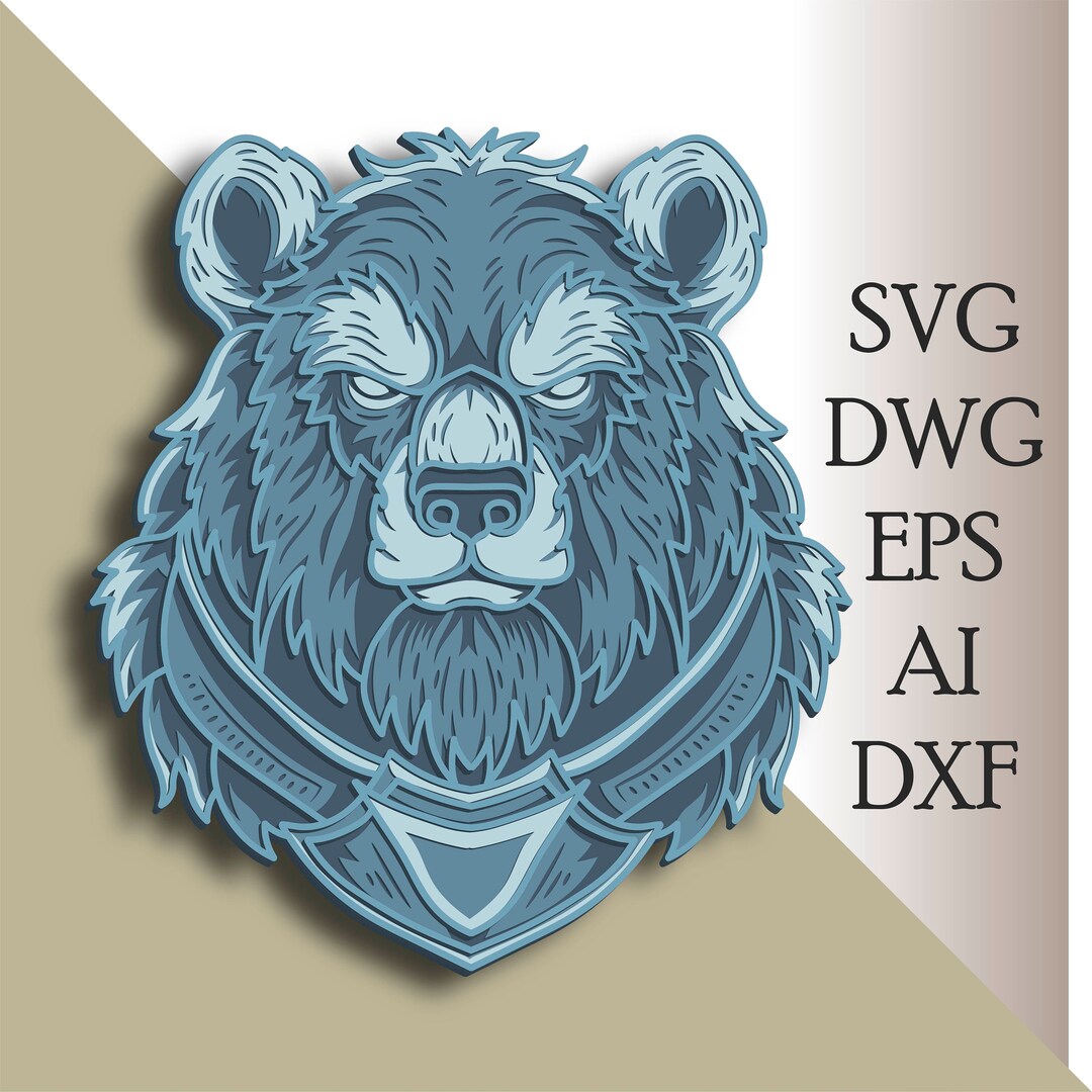 Bear Multilayer SVG/ Bear Cut File/ 3D Layer/ Plywood Cutting/ Paper Cutting/ SVG File/ 3D ...