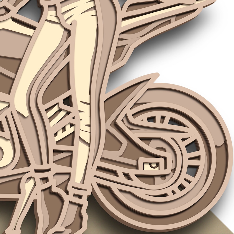 Moto Multilayer SVG/ Moto Cut File/ 3D Layer/ Plywood Cutting/ - Etsy
