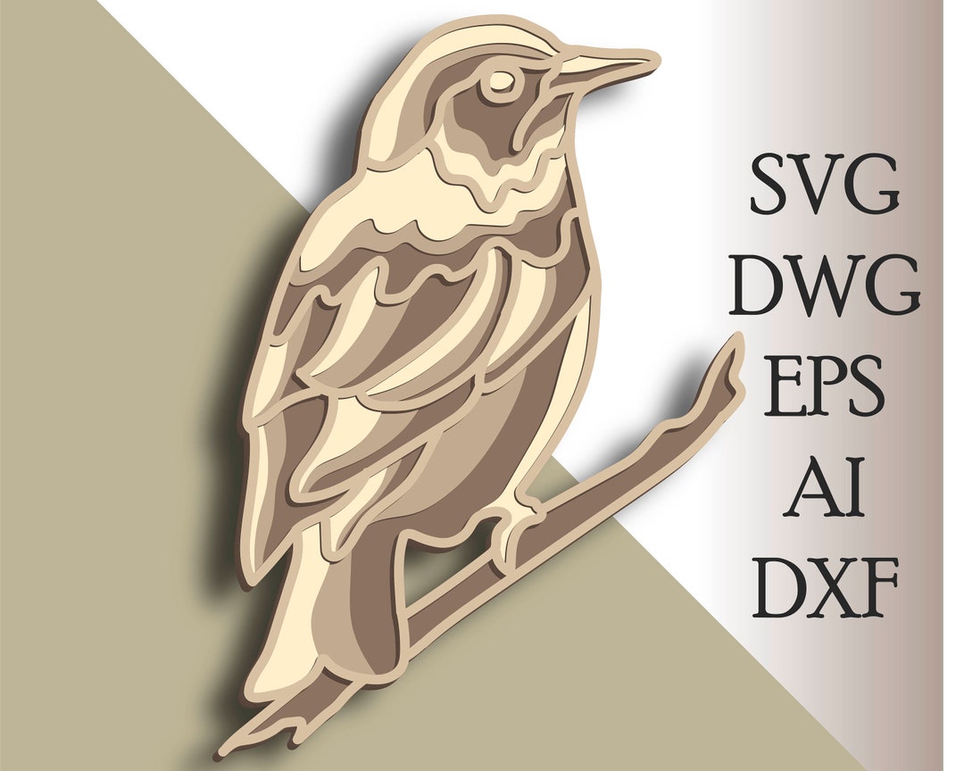 Bird Multilayer SVG/ Bird Cut File/ 3D Layer/ Plywood Cutting/ - Etsy ...