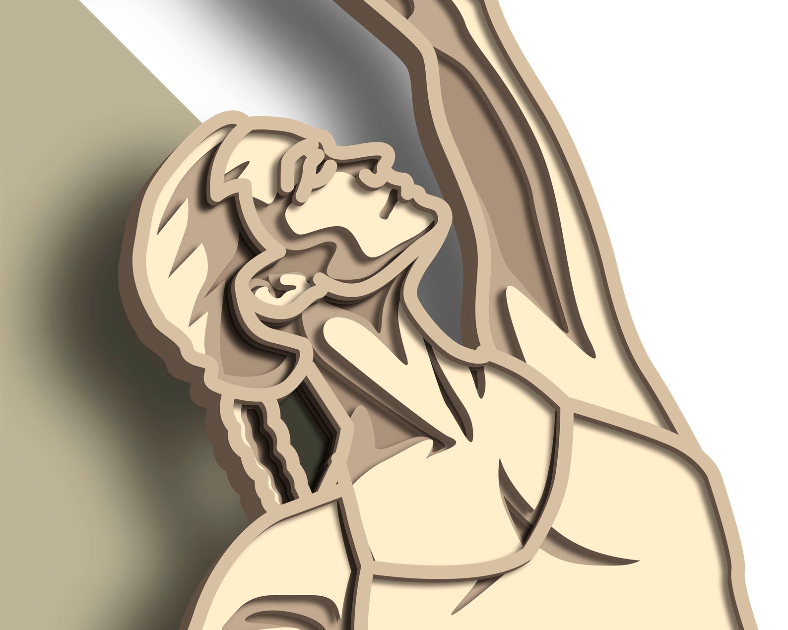 Yoga Multilayer SVG/ Yoga Cut File/ 3D Layer/ Plywood Cutting/ | Etsy