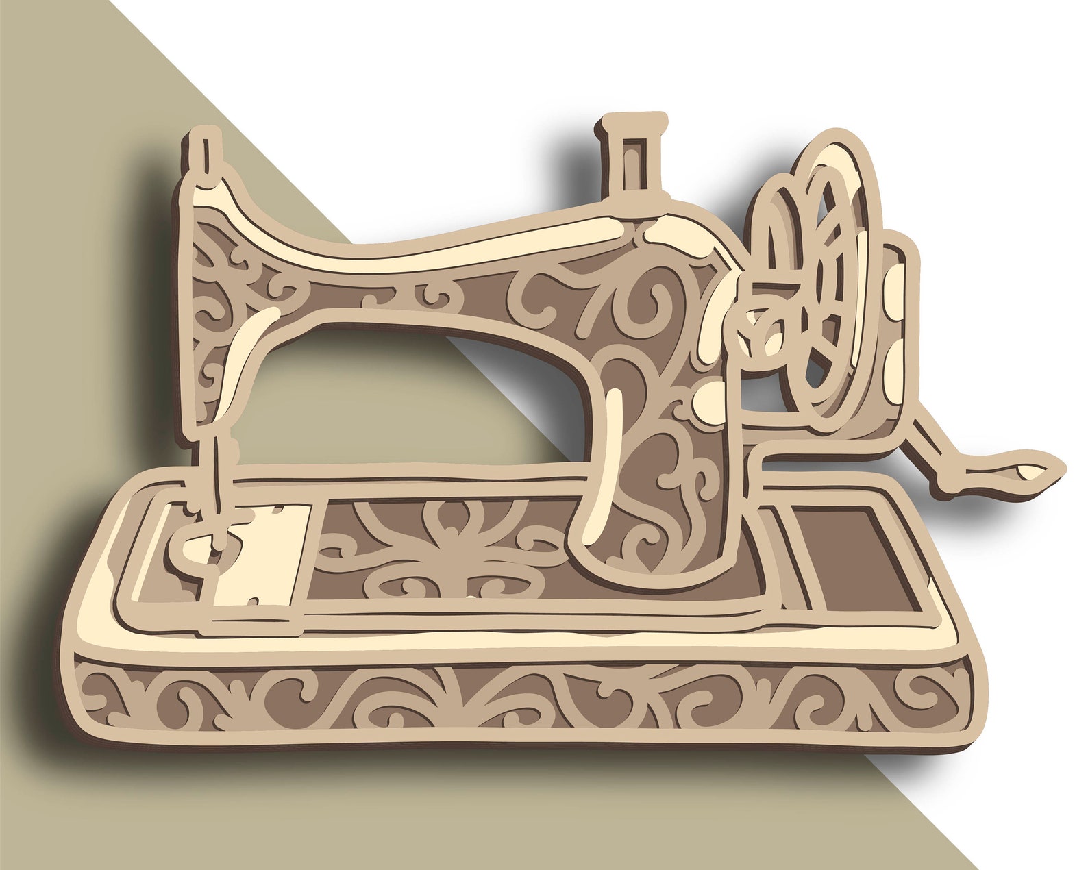 Sewing Machine Multilayer SVG/ Sewing Machine Cut File/ 3D - Etsy