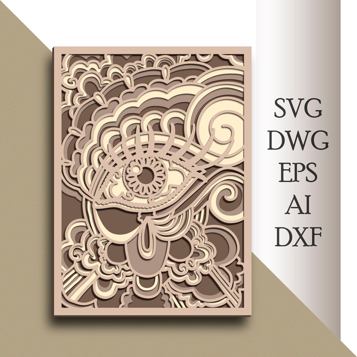 Eye Multilayer SVG/ Eye Cut File/ 3D Layer/ Plywood Cutting/ - Etsy