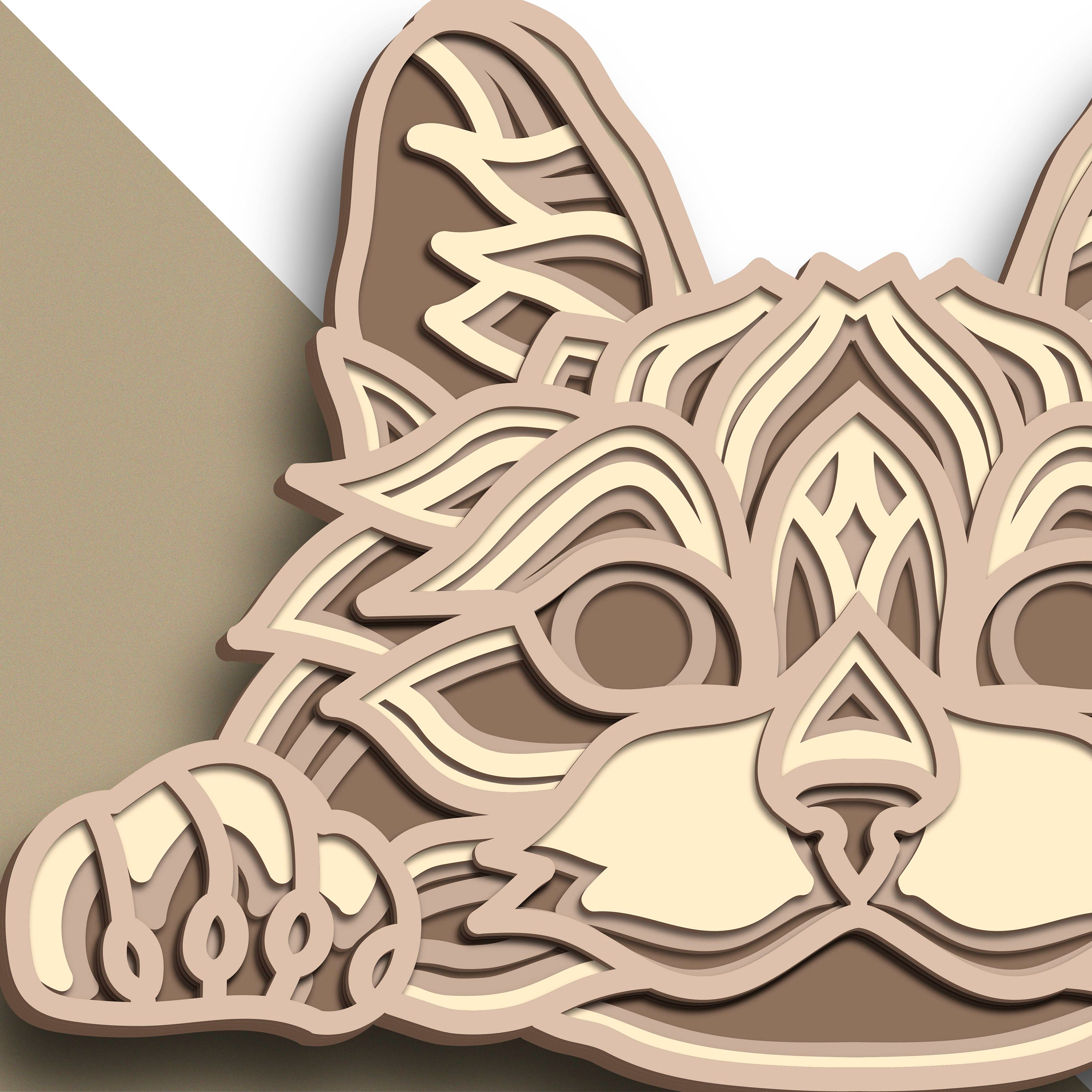 Cat Multilayer SVG/ Cat Cut File/ 3D Layer/ Plywood Cutting/ - Etsy
