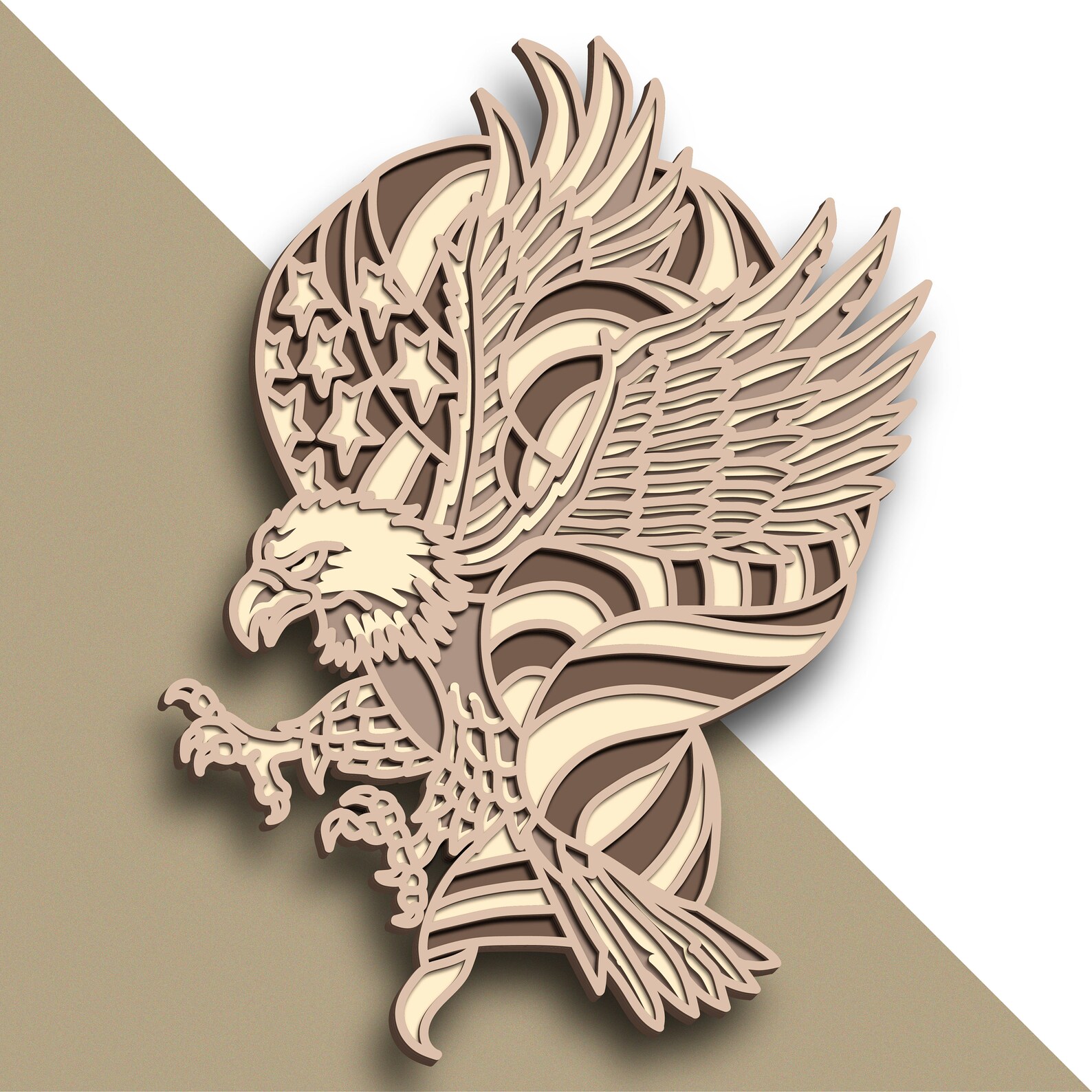 Eagle Bundle Multilayer SVG/ Eagle Bundle Cut File/ 3D Layer/ - Etsy